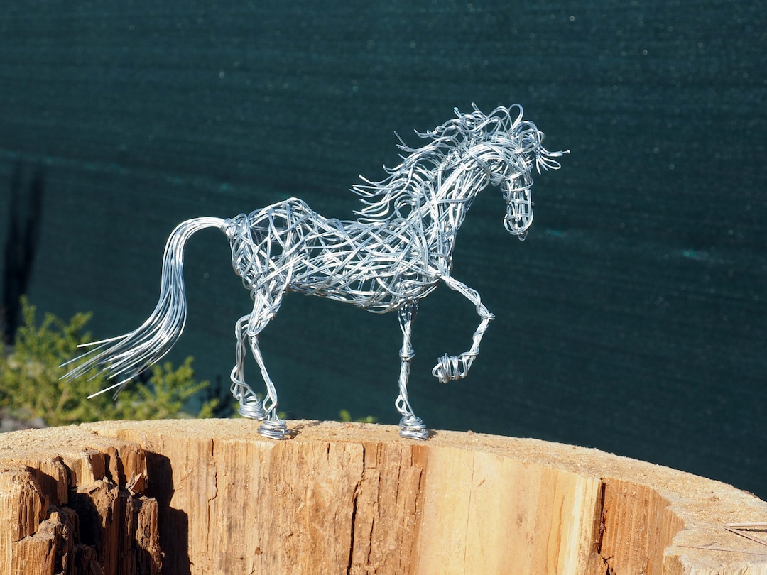 Wire Horse Figure Father's Day Gift, Horse Sculpture, Birthday Gift ...