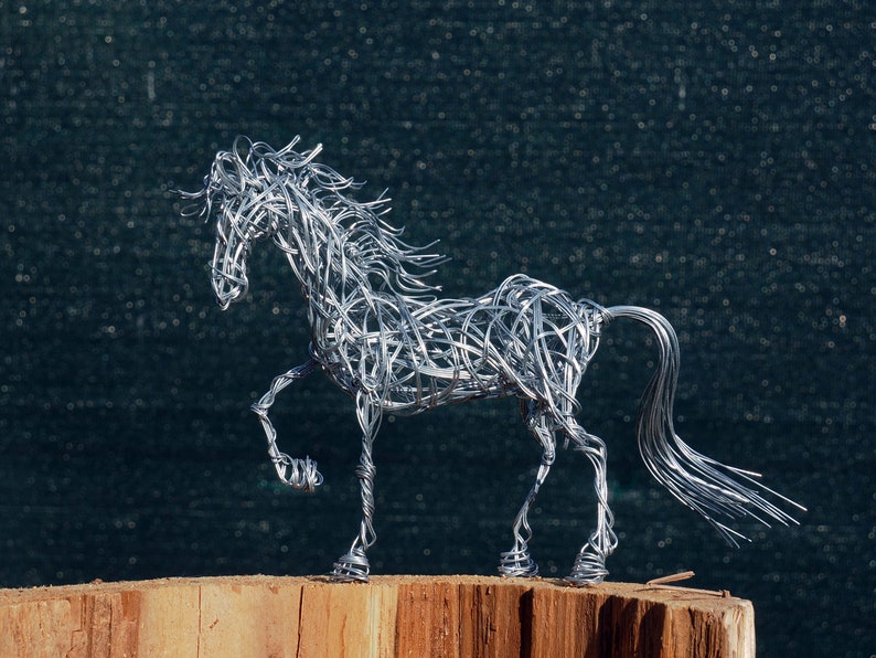Wire Horse Figure Father's Day Gift, Horse Sculpture, Birthday Gift ...