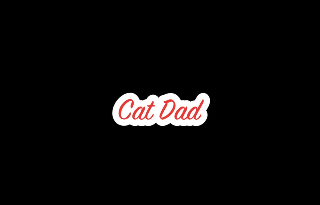 Cat Dad Sticker - Etsy