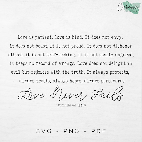Love is Patient - Etsy
