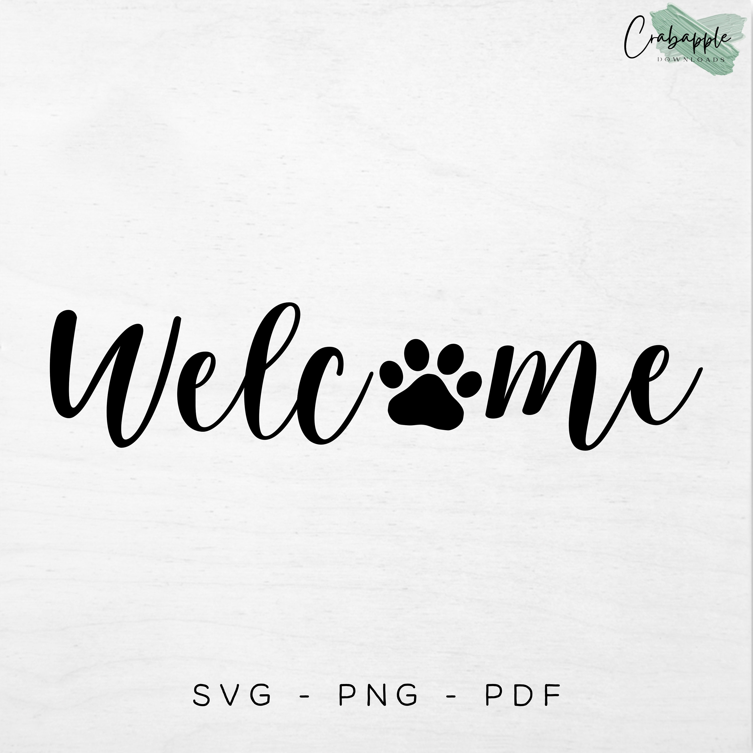 SVG PNG PDF, Welcome Paw, Animal Print, Paw Print Svg, Dog Paw Print ...
