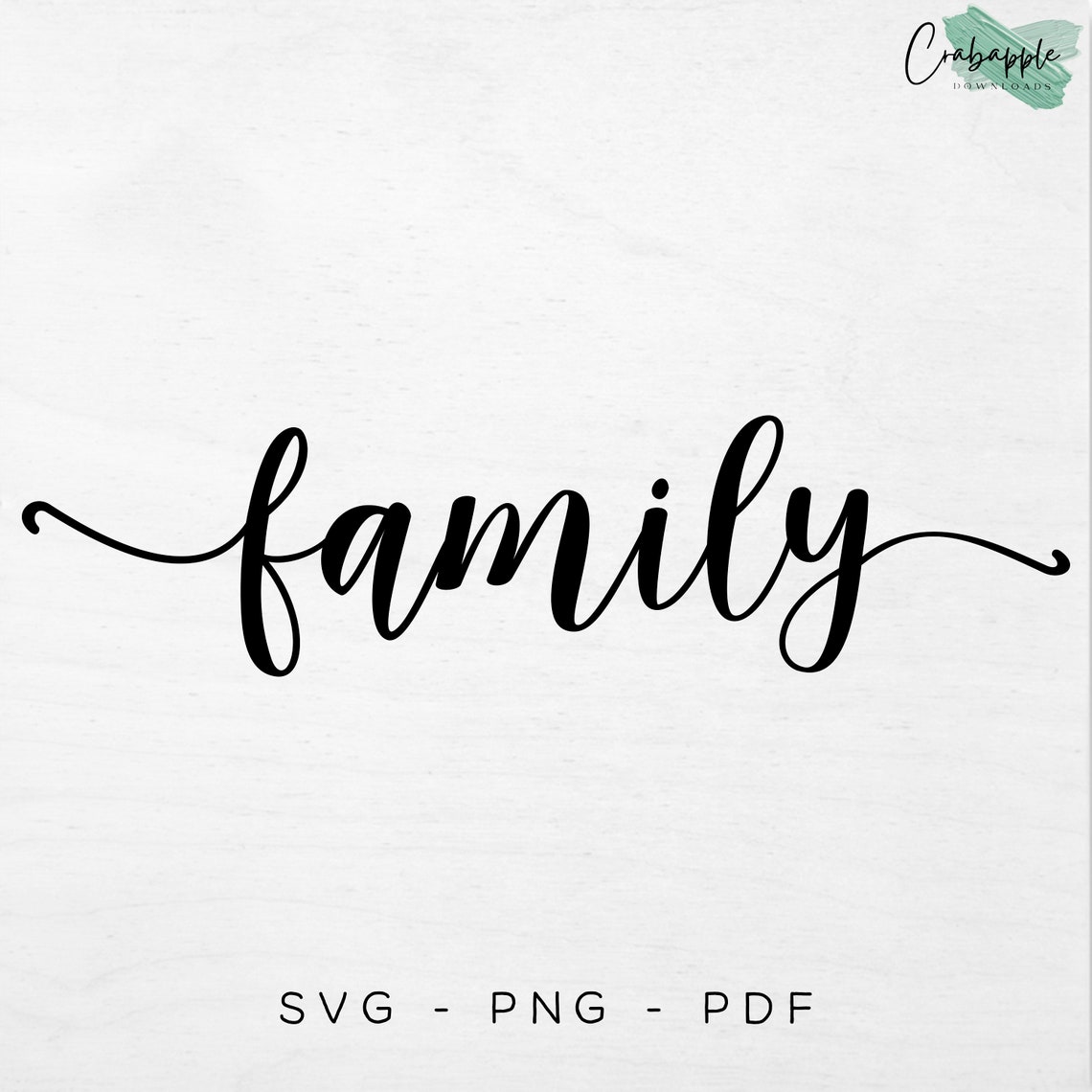 Family SVG Sign | Farmhouse Script Word Art for DIY Wood Signs & Cricut ...