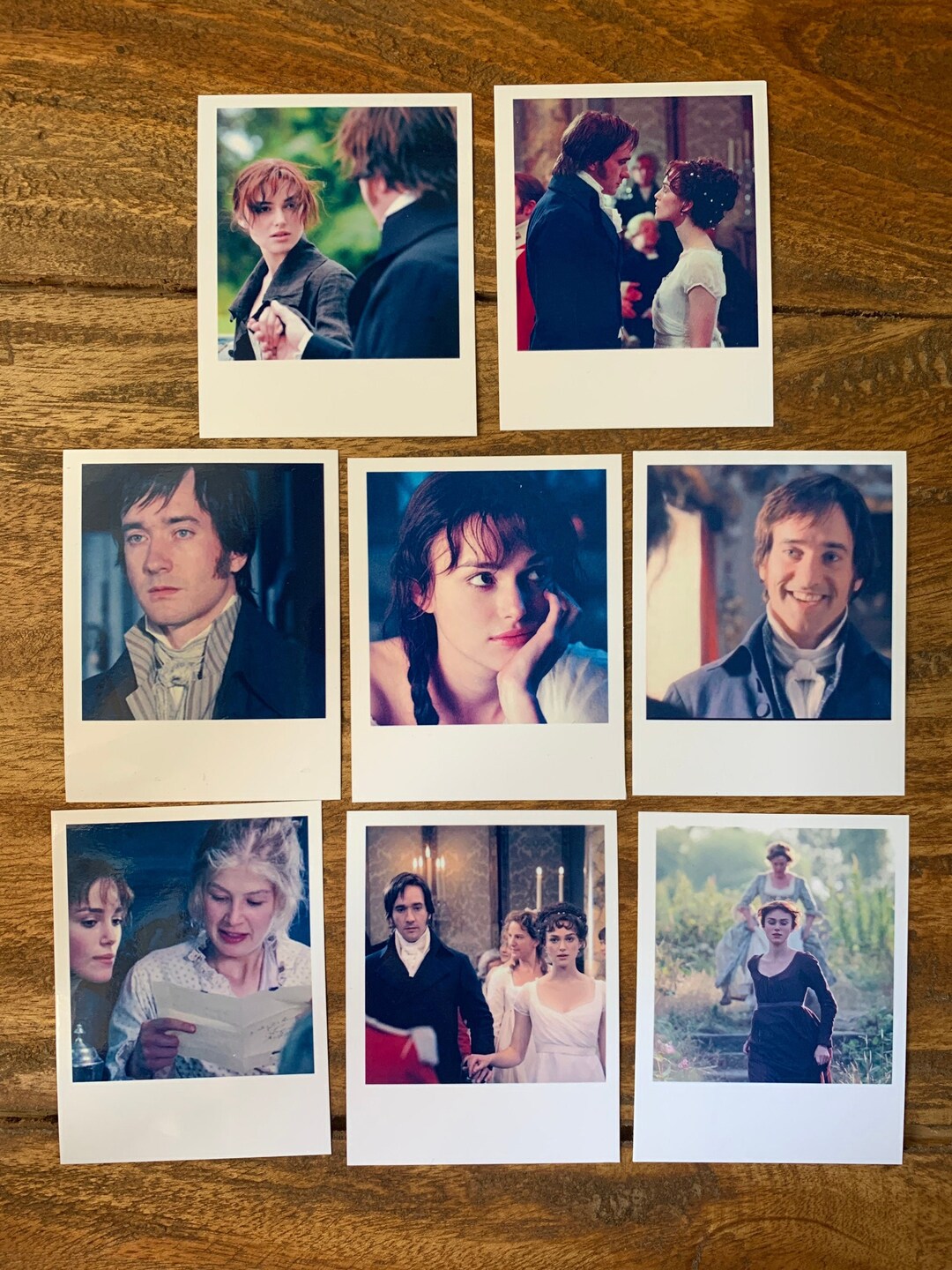 Stolz und Vorurteil im Polaroid-Stil Packung mit 8 Fotos Darcy und ...