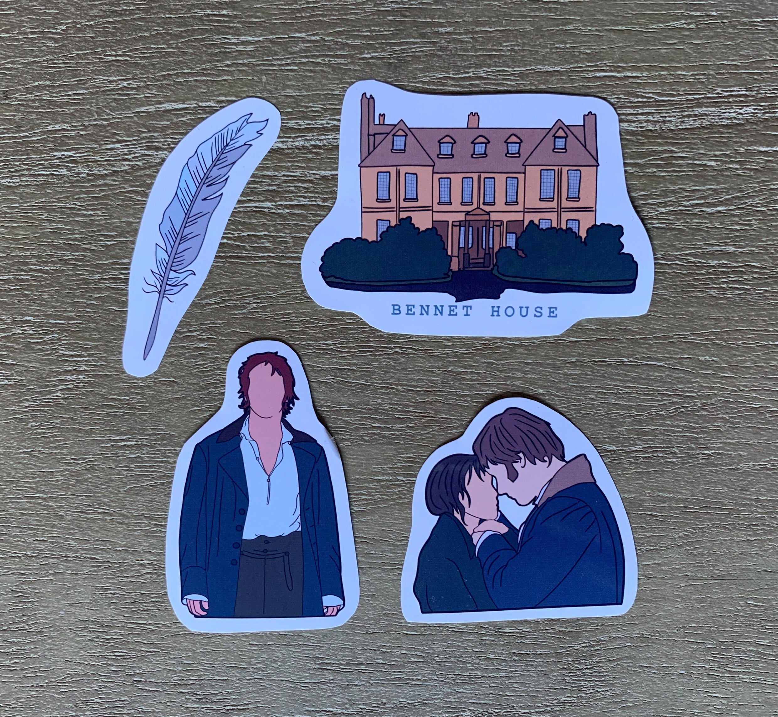 Pack 4 Sticker Jane Austen Orgullo y prejucio Sentido y | Etsy