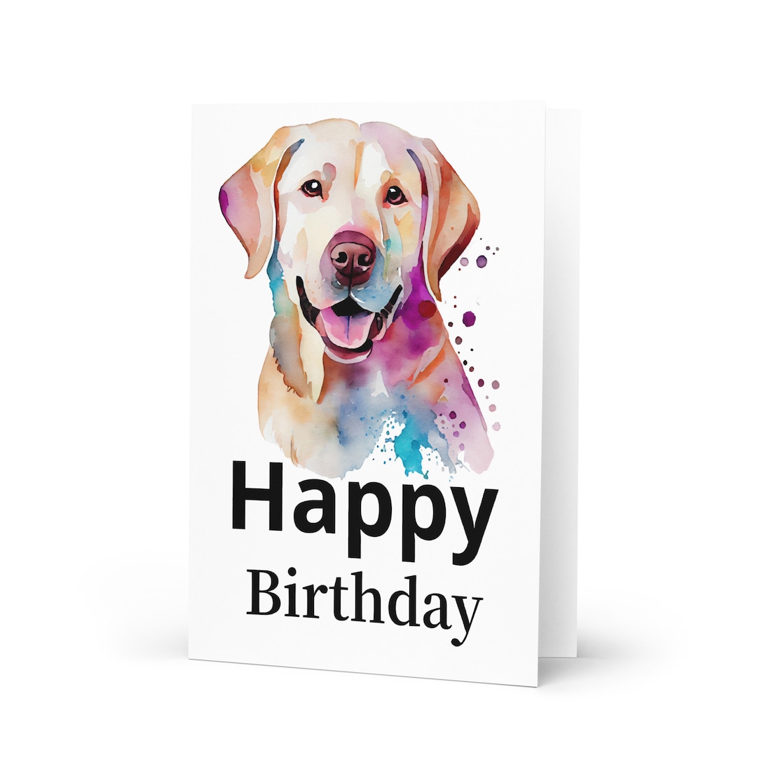Labrador Retriever Happy Birthday Card - Etsy