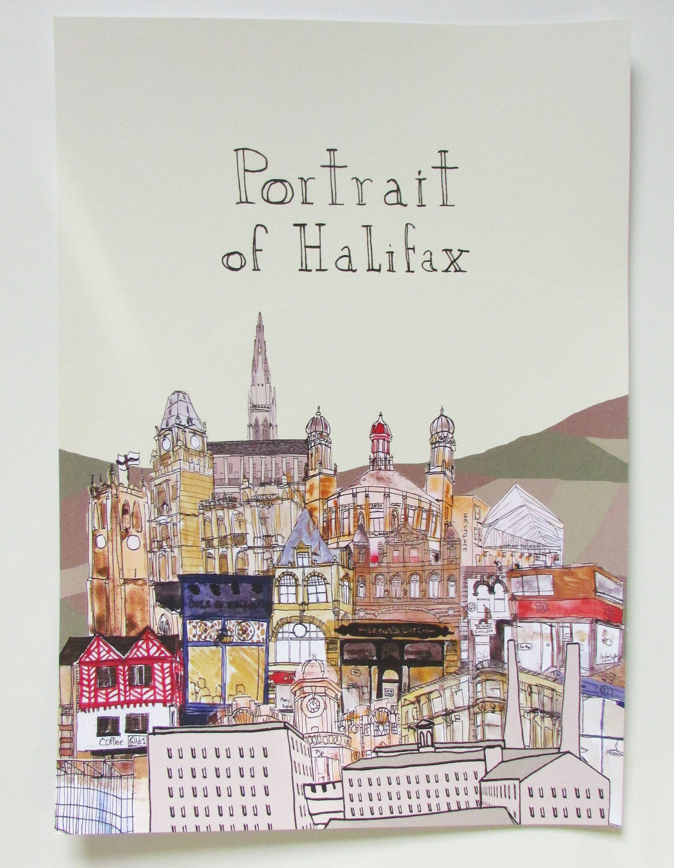 Halifax Portrait, Original Print / Available in A4 & A3 Sizes LIMITED ...