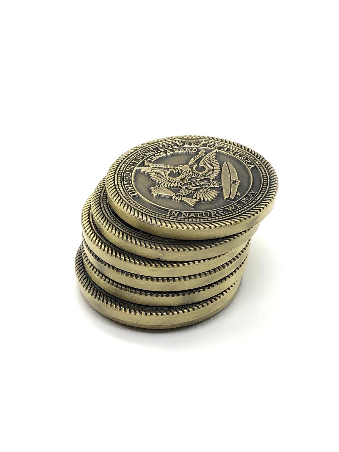 Golf Ball Marker | Challenge Coin | Surf and Golf - Etsy