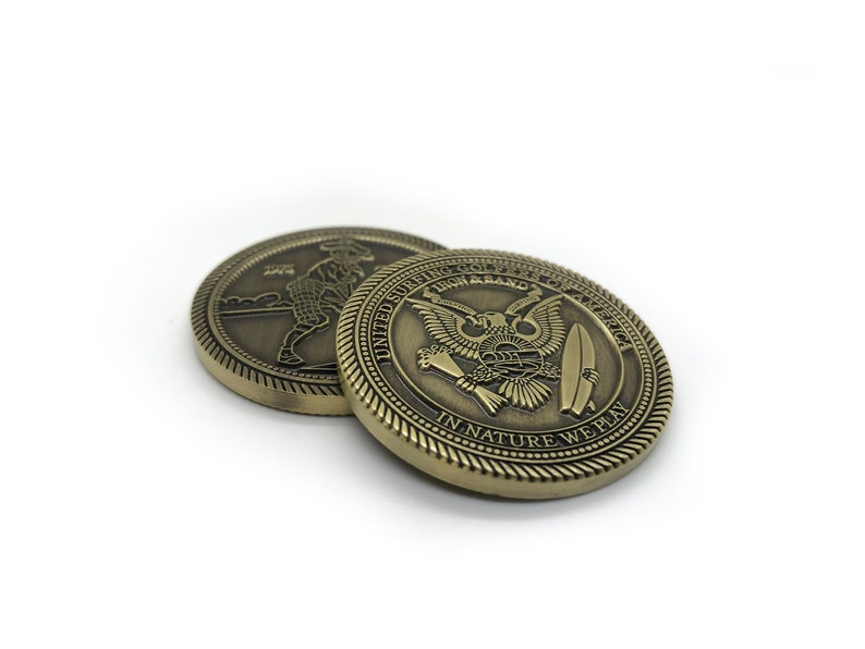 Golf Ball Marker | Challenge Coin | Surf and Golf - Etsy