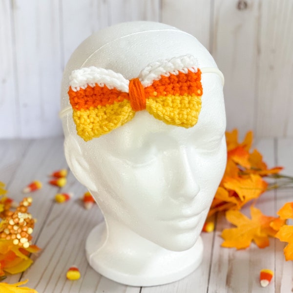 Candy Corn Hair Bow - Etsy