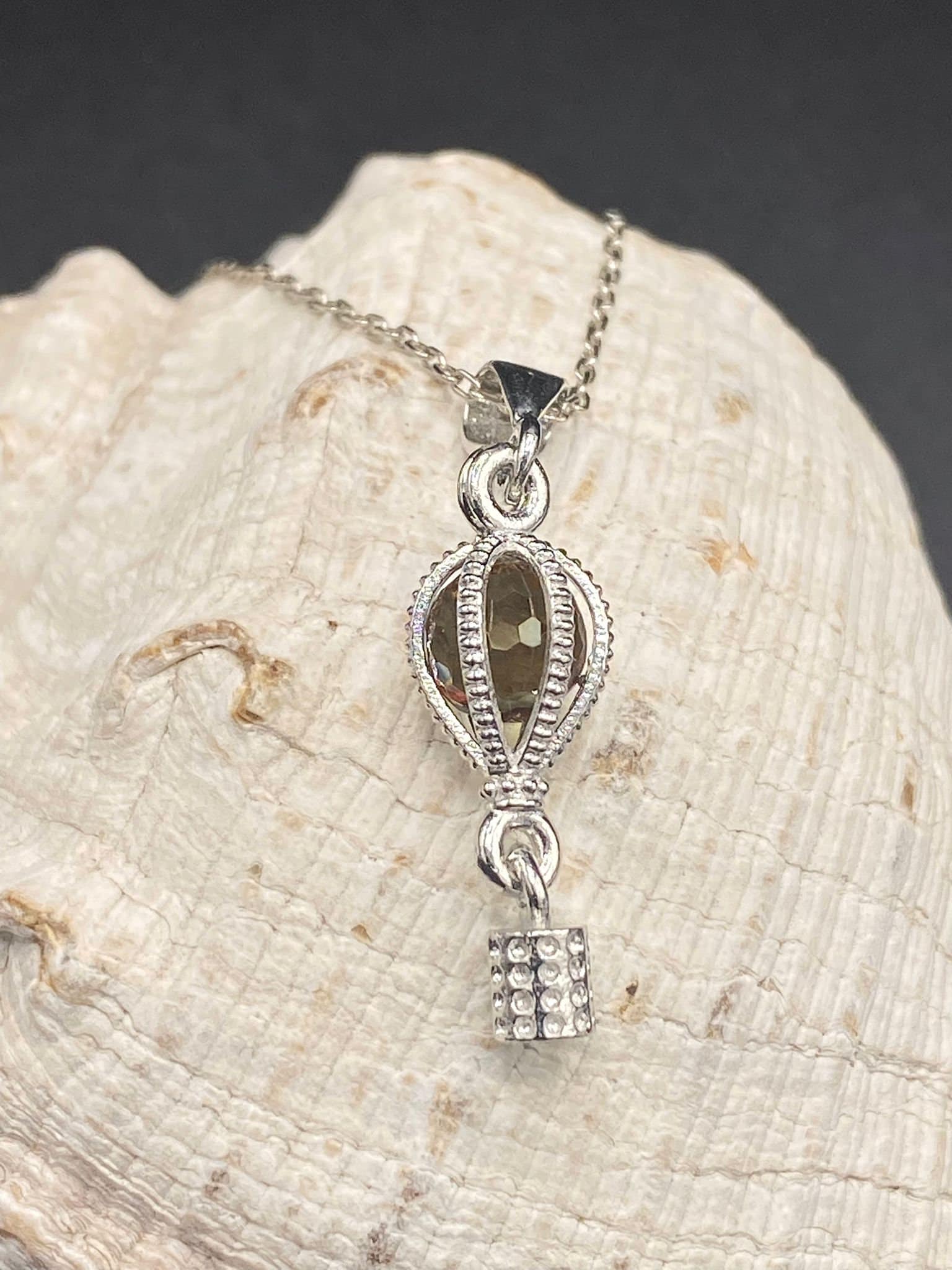 925 K Sterling Silver Hot Air Balloon Necklacezultanite Stone - Etsy
