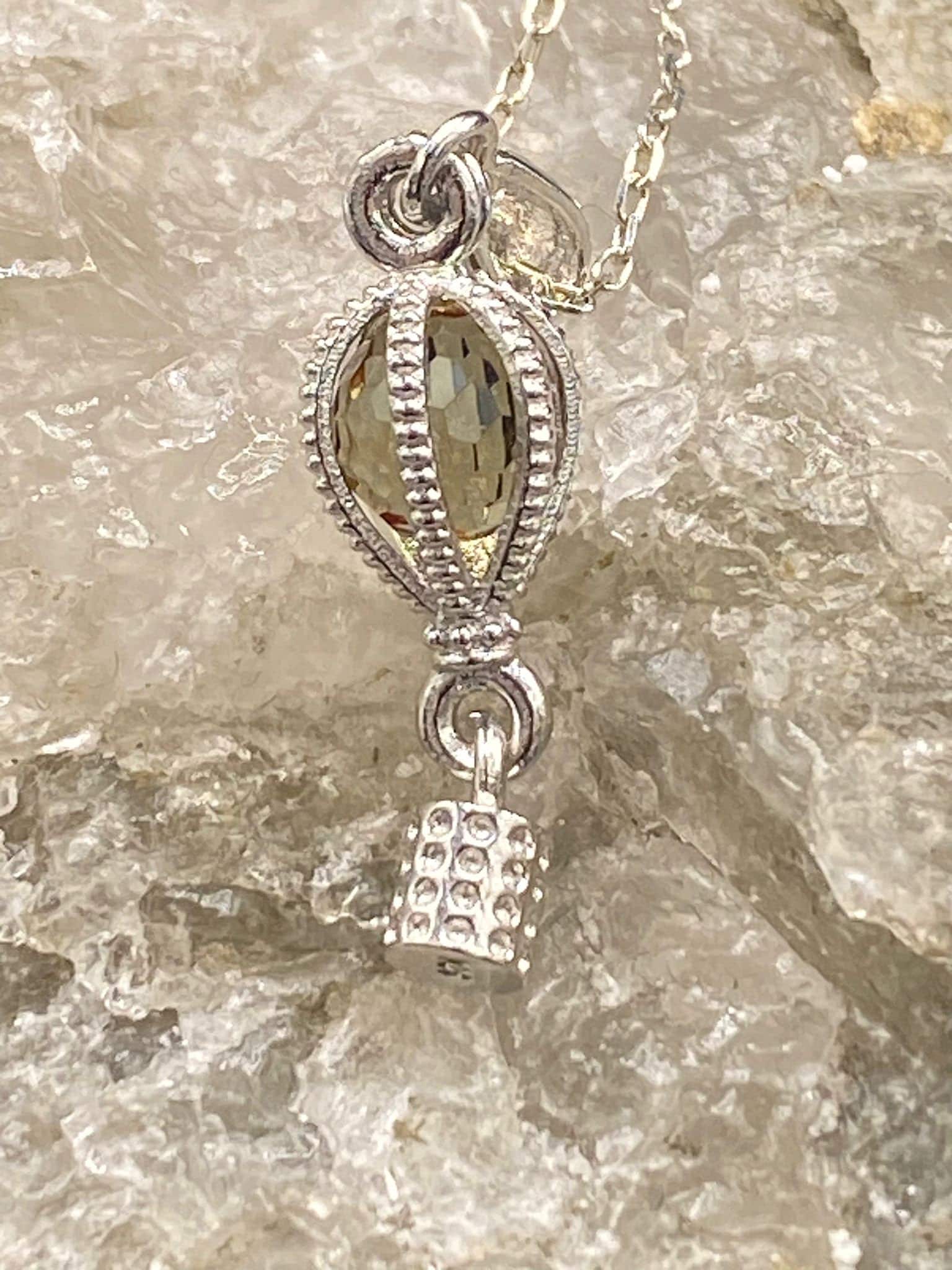 925 K Sterling Silver Hot Air Balloon Necklacezultanite Stone - Etsy