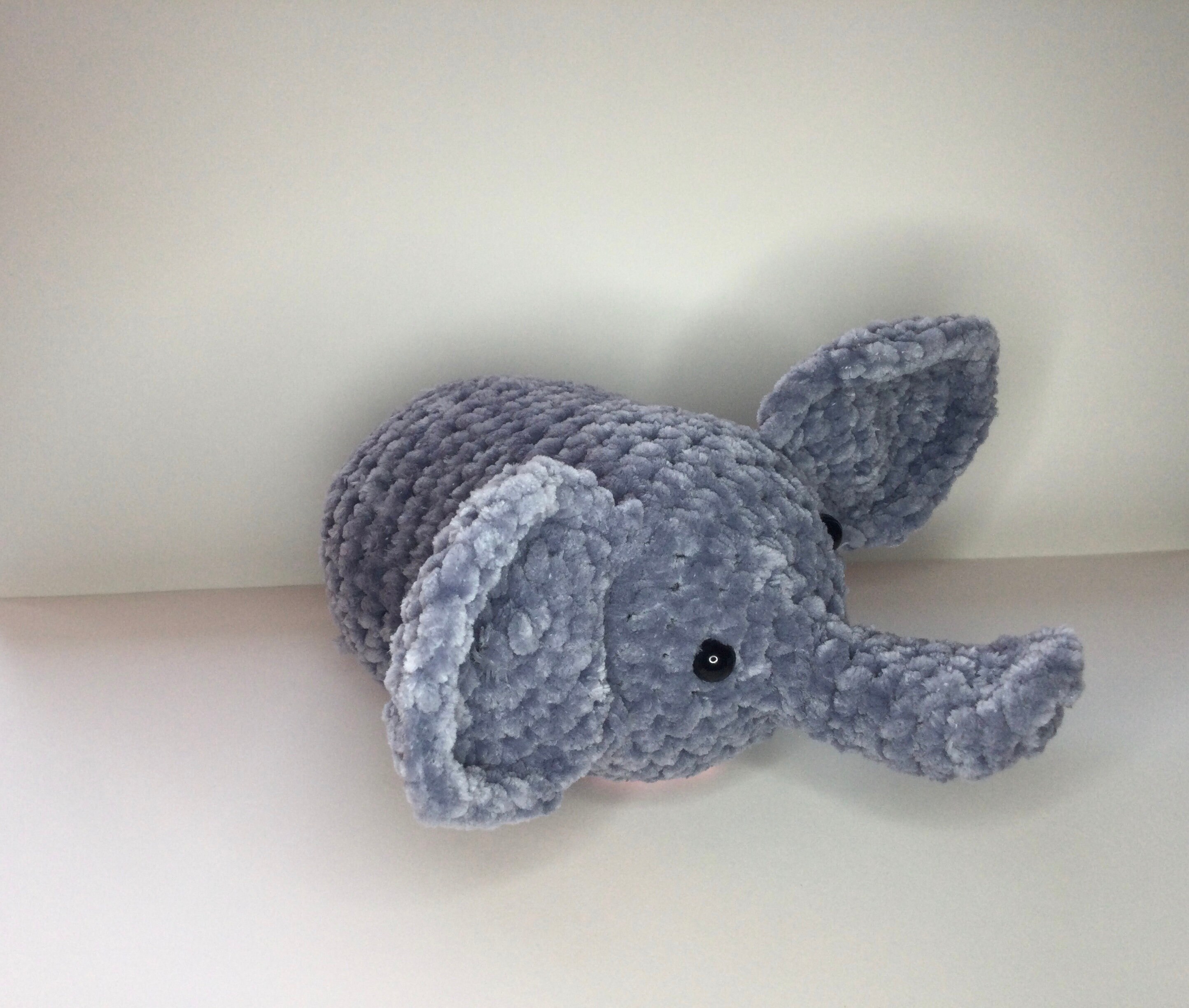 Handmade Crochet Amigurumi Elephant | Chunky Velvet Elephant - Etsy UK