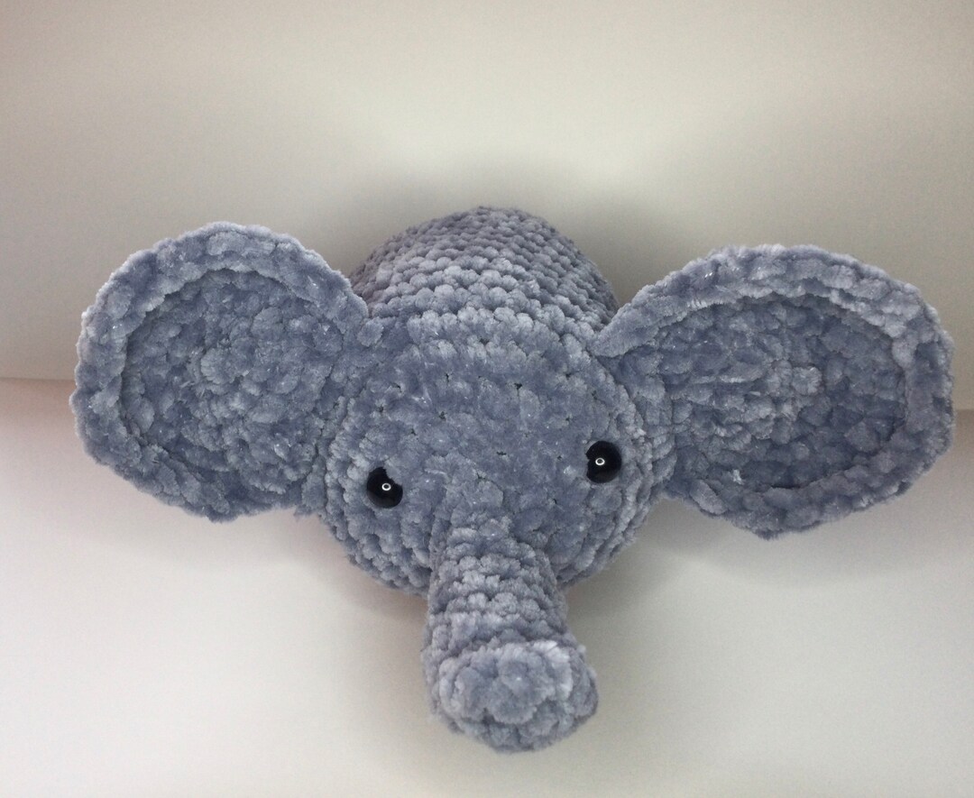 Handmade Crochet Amigurumi Elephant | Chunky Velvet Elephant - Etsy