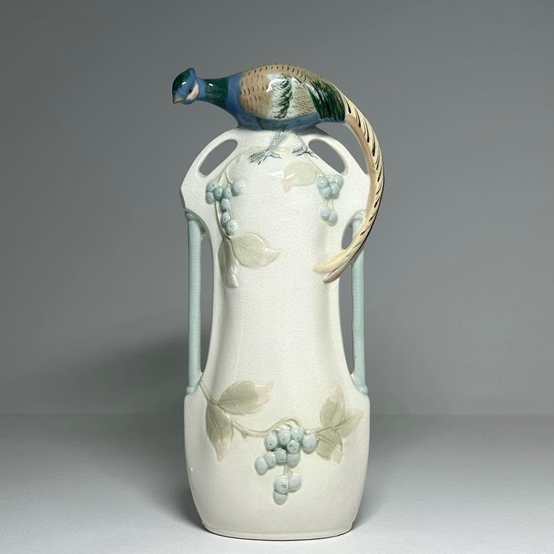 Pheasant Vase - Etsy