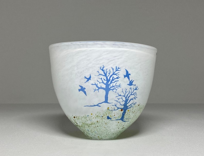 Kosta Boda Kjell Engman Art Glass Bowl #58262 ''october'', Kjell Engman ...