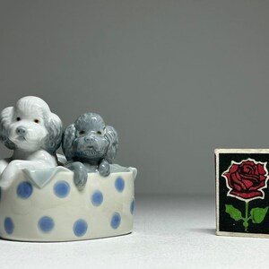 NAO Lladro Porcelain Figurine Puppies in the Basket, NAO by Lladró Dogs ...