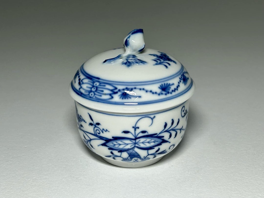 Meissen Blue Onion Porcelain Sugar Bowl, Meissen Crossed Swords Small ...