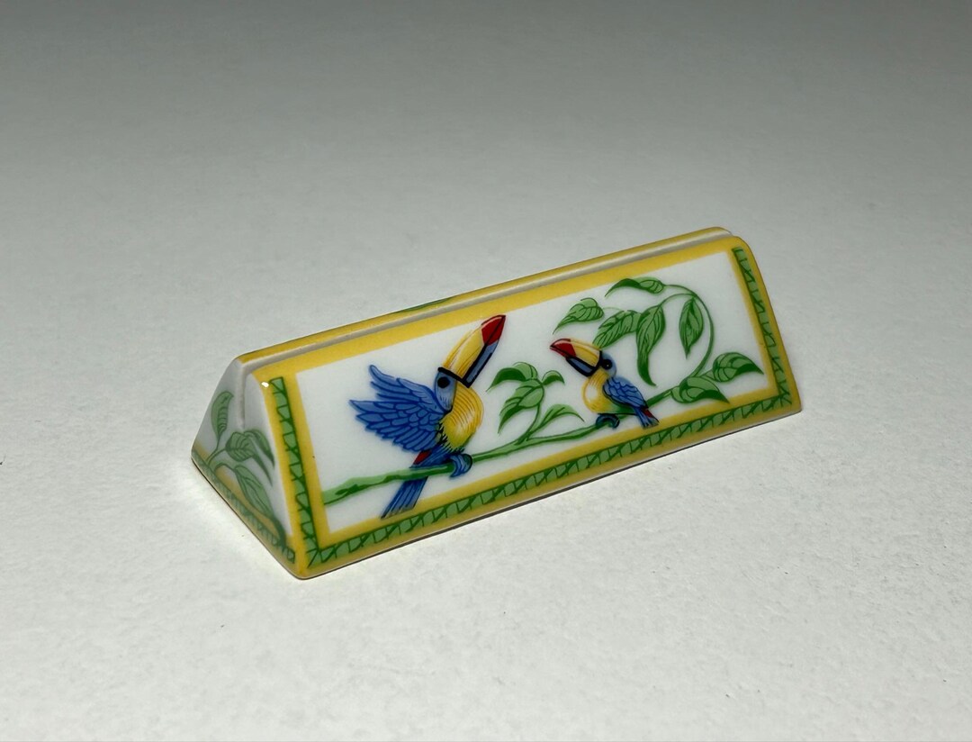 Hermès Toucans Porcelain Menu Holder, Hermes Limoges Toucans Porcelain ...
