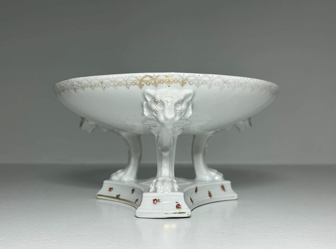 Prov. Saxe. E.S Germany Porcelain Serving Dish With Lion Heads - Etsy