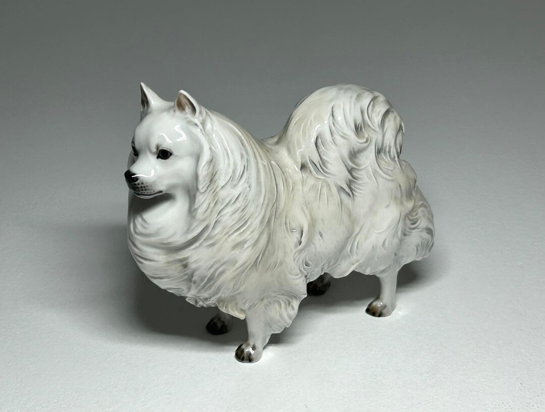 Rare Rosenthal Larger Figurine Spitz Dog, Rosenthal Dog Figurine ...