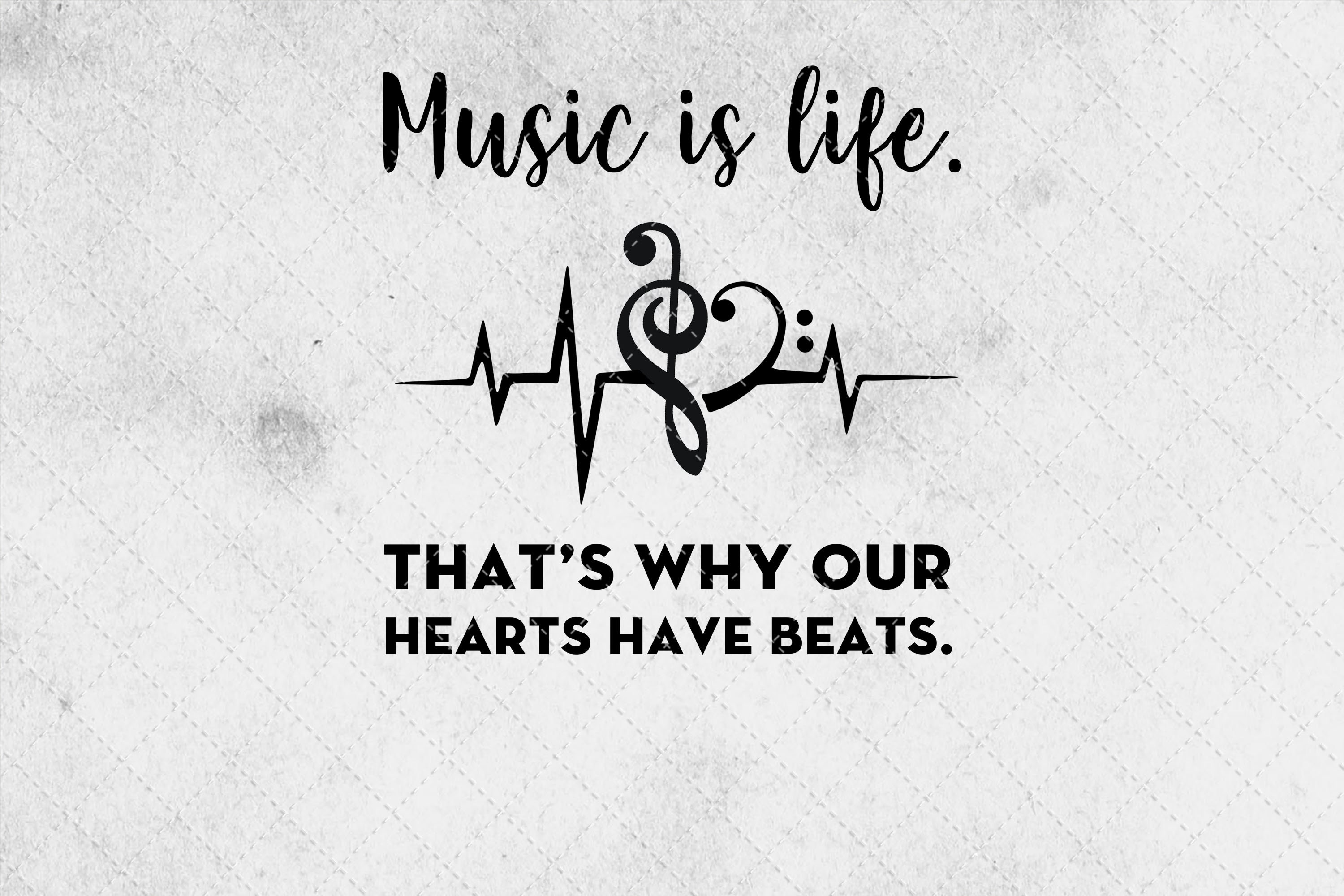 Music Is Life That's Why Our Hearts Have A Beats Png | Etsy
