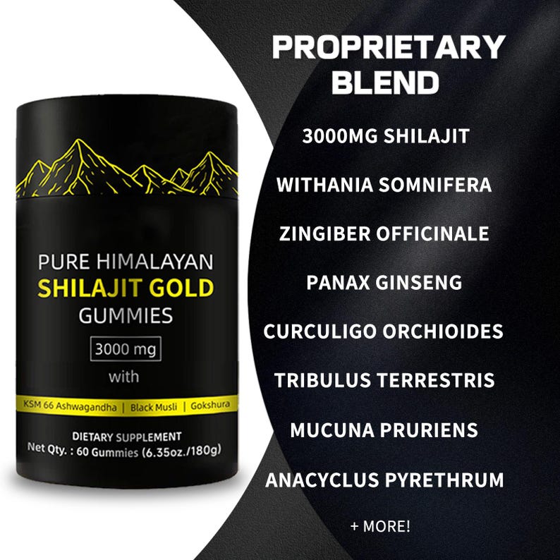 Pure Himalayan Shilajit Gummies - 60 Count - Etsy