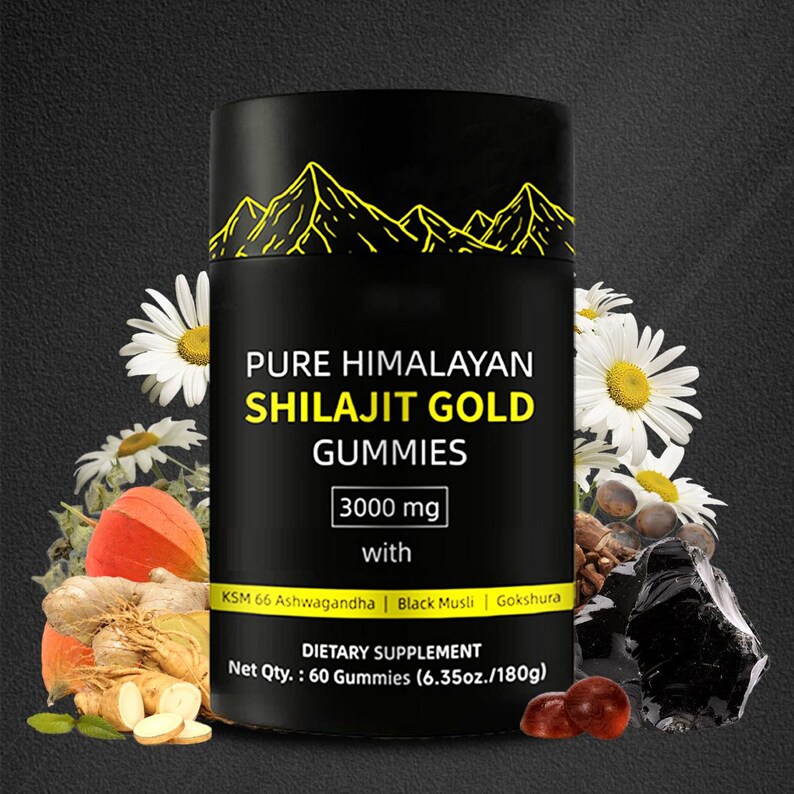 Pure Himalayan Shilajit Gummies - 60 Count - Etsy