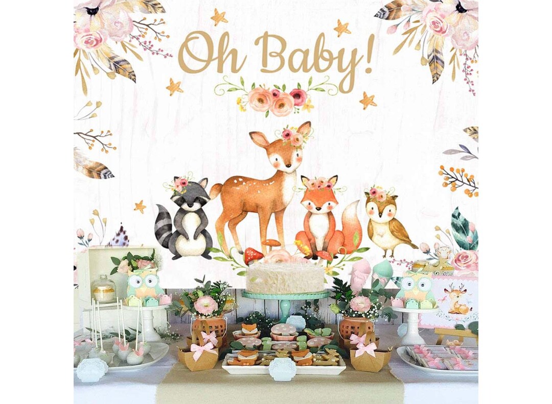 Baby Shower Backdrop Decorations Jungle Animals Theme Party - Etsy