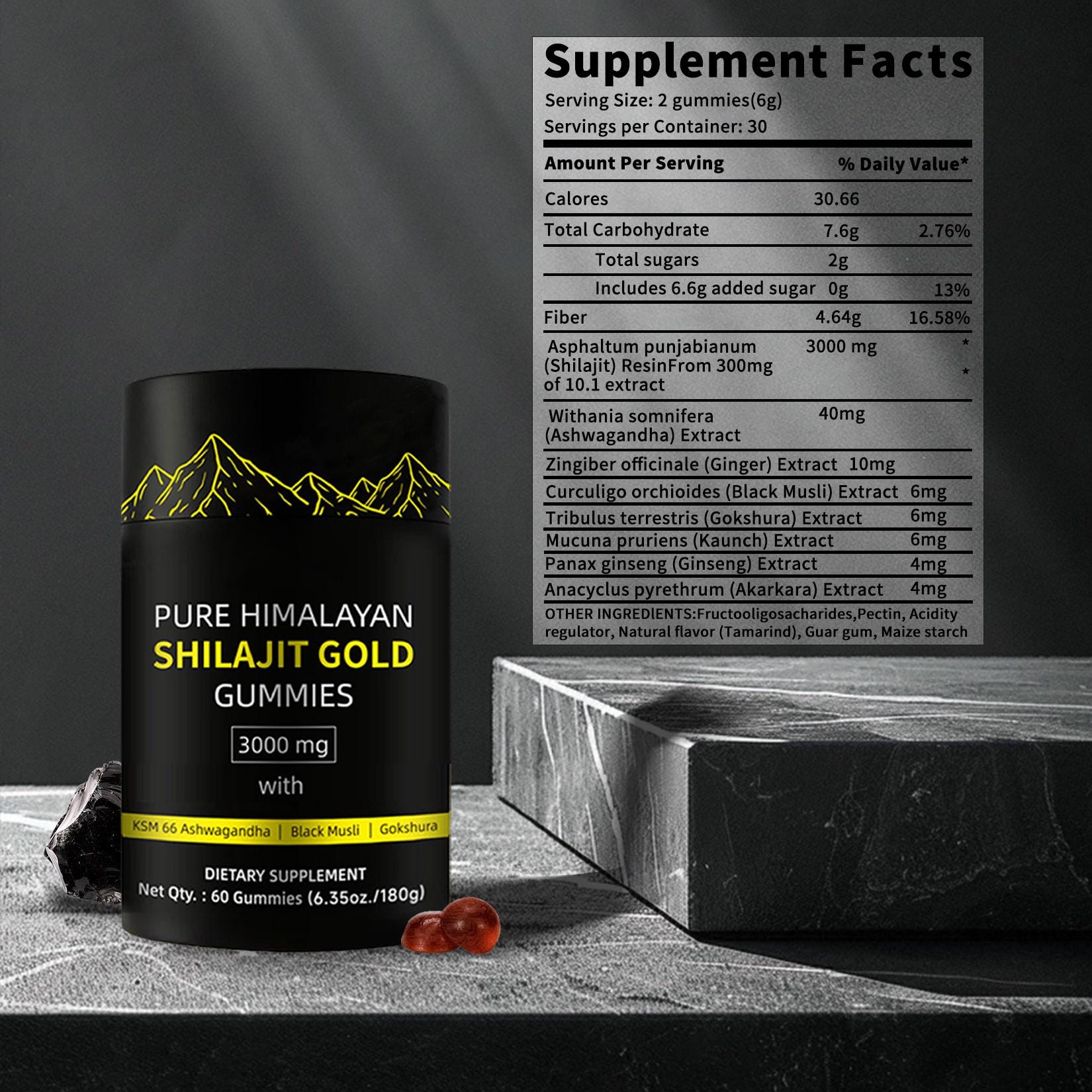Pure Himalayan Shilajit Gummies - 60 Count - Etsy