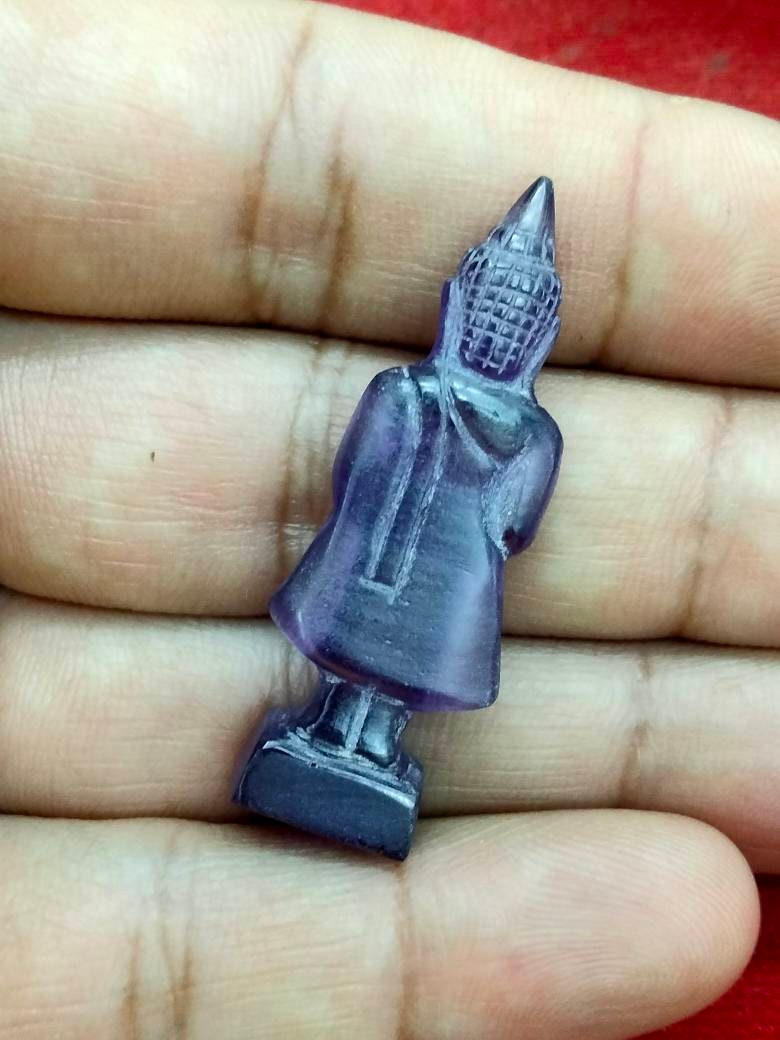 Art & Collectibles Antique Purple Stone Carved Standing Buddha statue ...