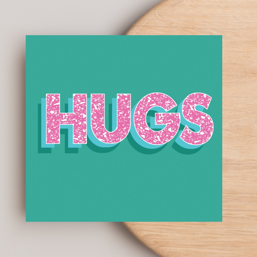 Terrazzo Birthday Card - HUGS - Etsy