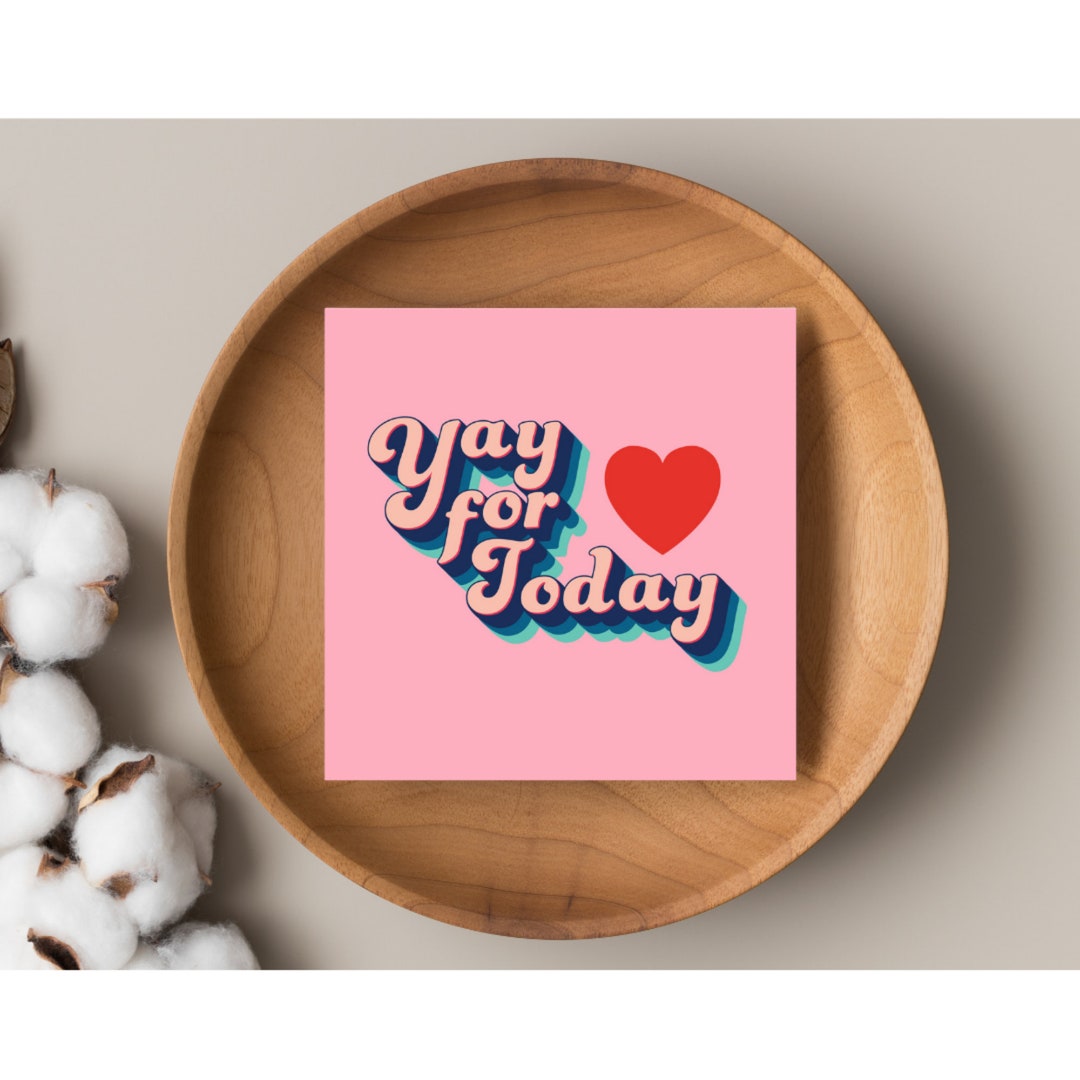 Birthday Card Yay for Today - Etsy