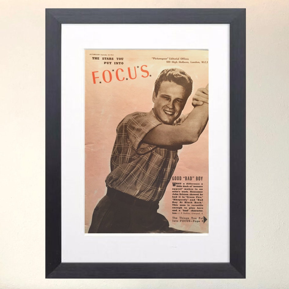 Original Poster / Male Pin-up Picture / Vintage / Mid Century Hollywood ...