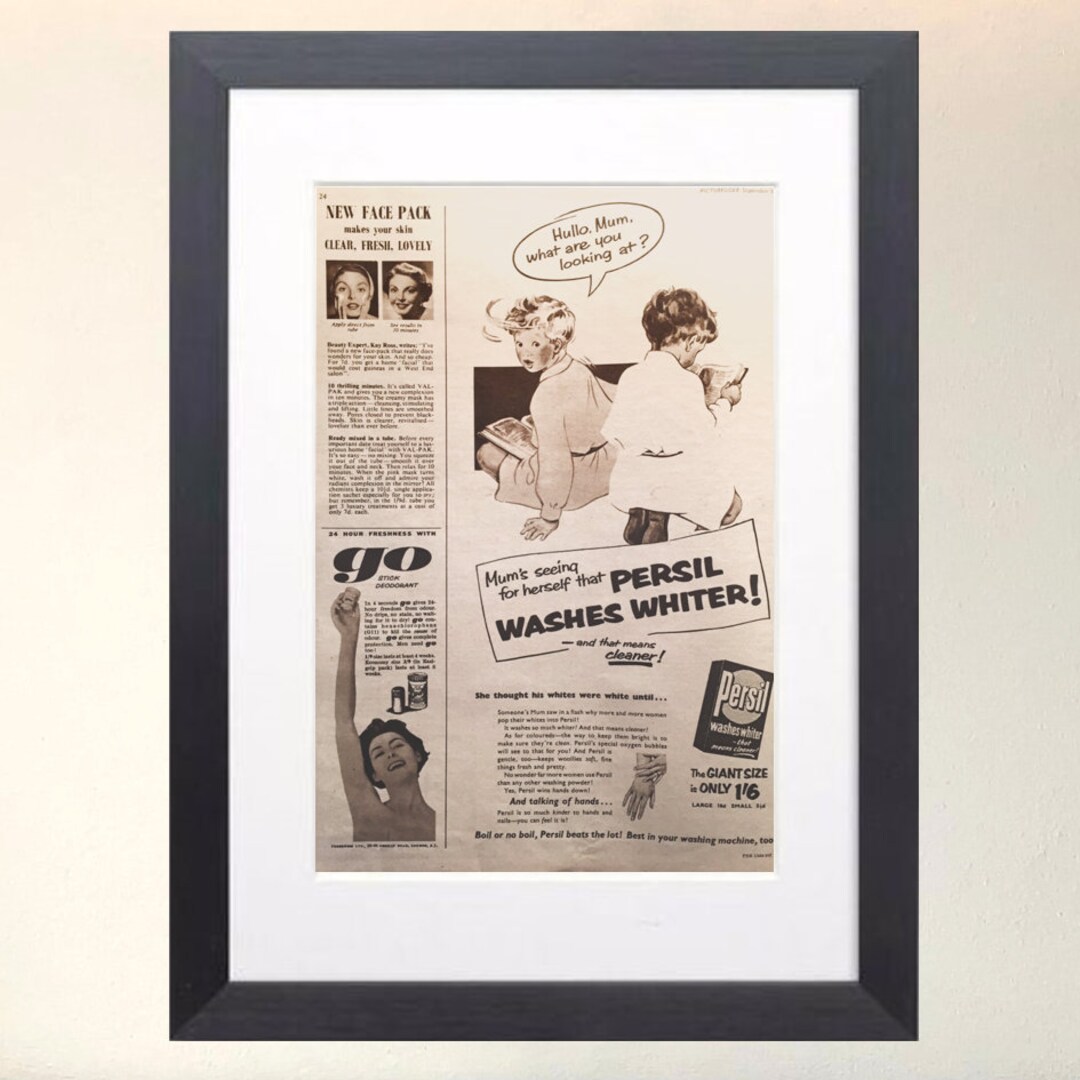 Original Poster / Persil / Vintage Mid Century Poster / Retro / Pop Art ...