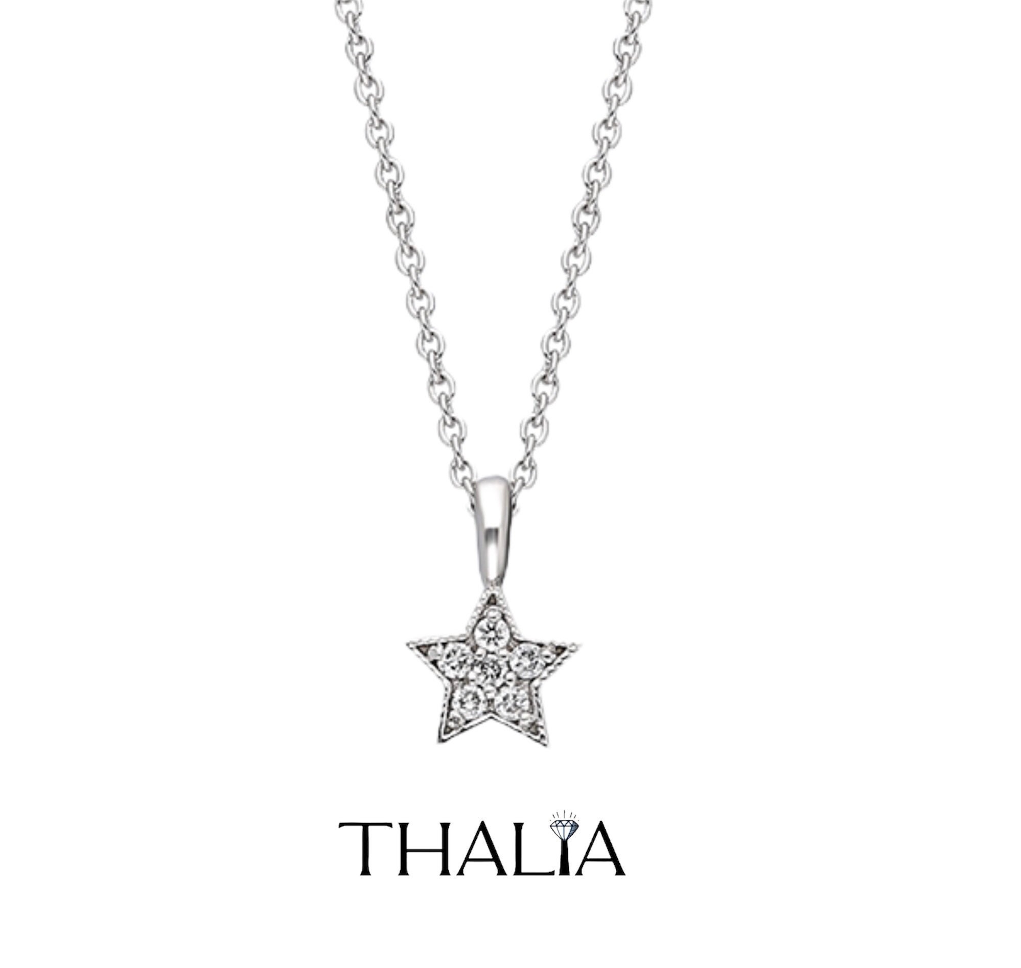 14k Solid Gold Diamond Tiny Star Necklace Gold Star Necklace | Etsy