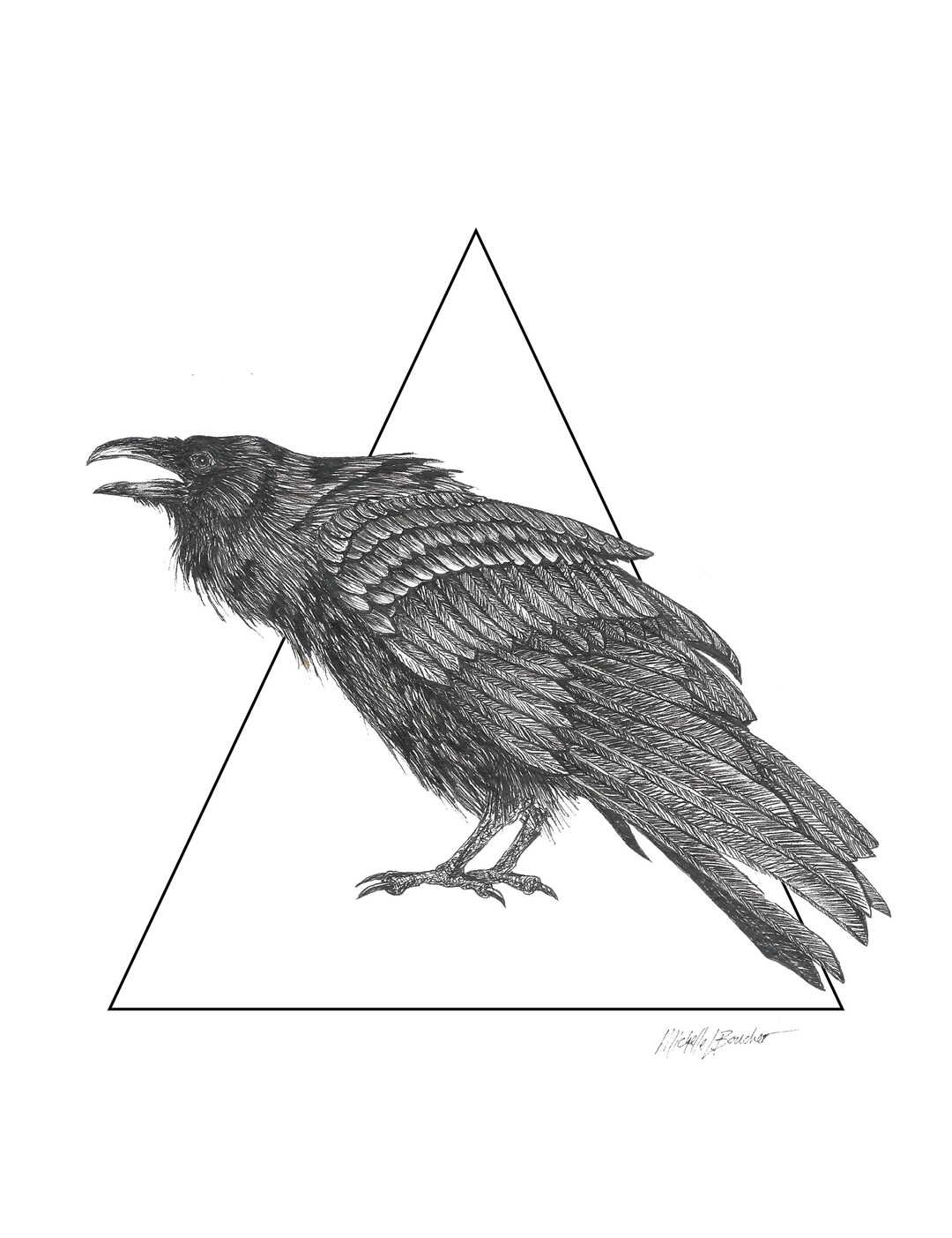 Gold Leaf Raven Print, Soul Animal Art - Etsy