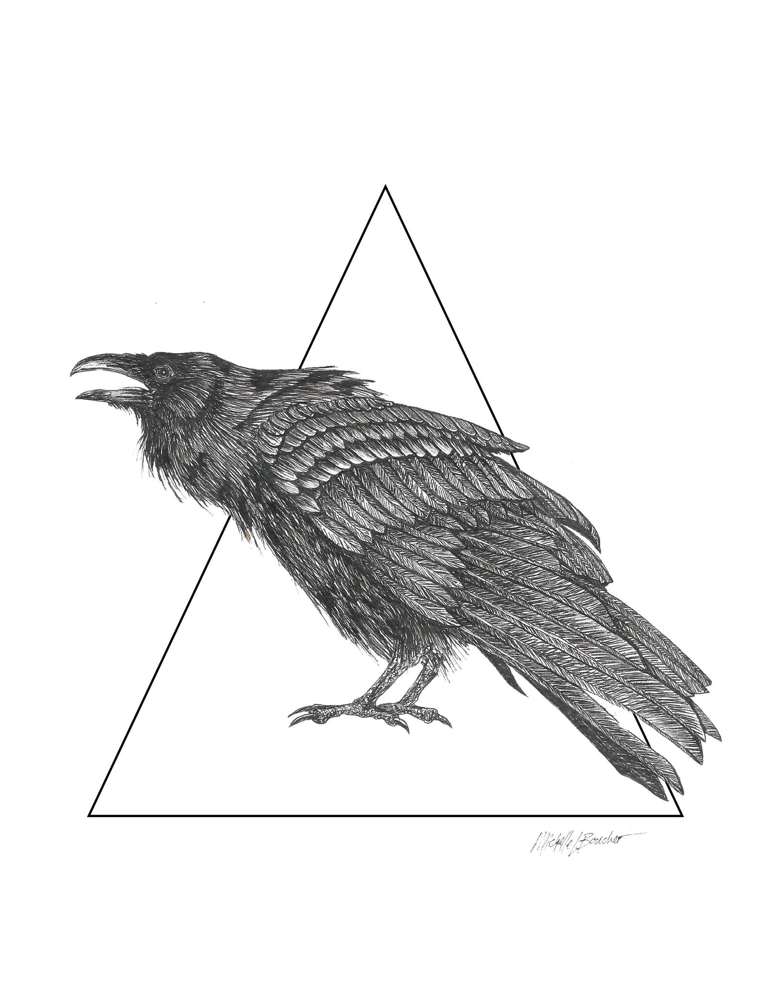 Gold Leaf Raven Print, Soul Animal Art - Etsy