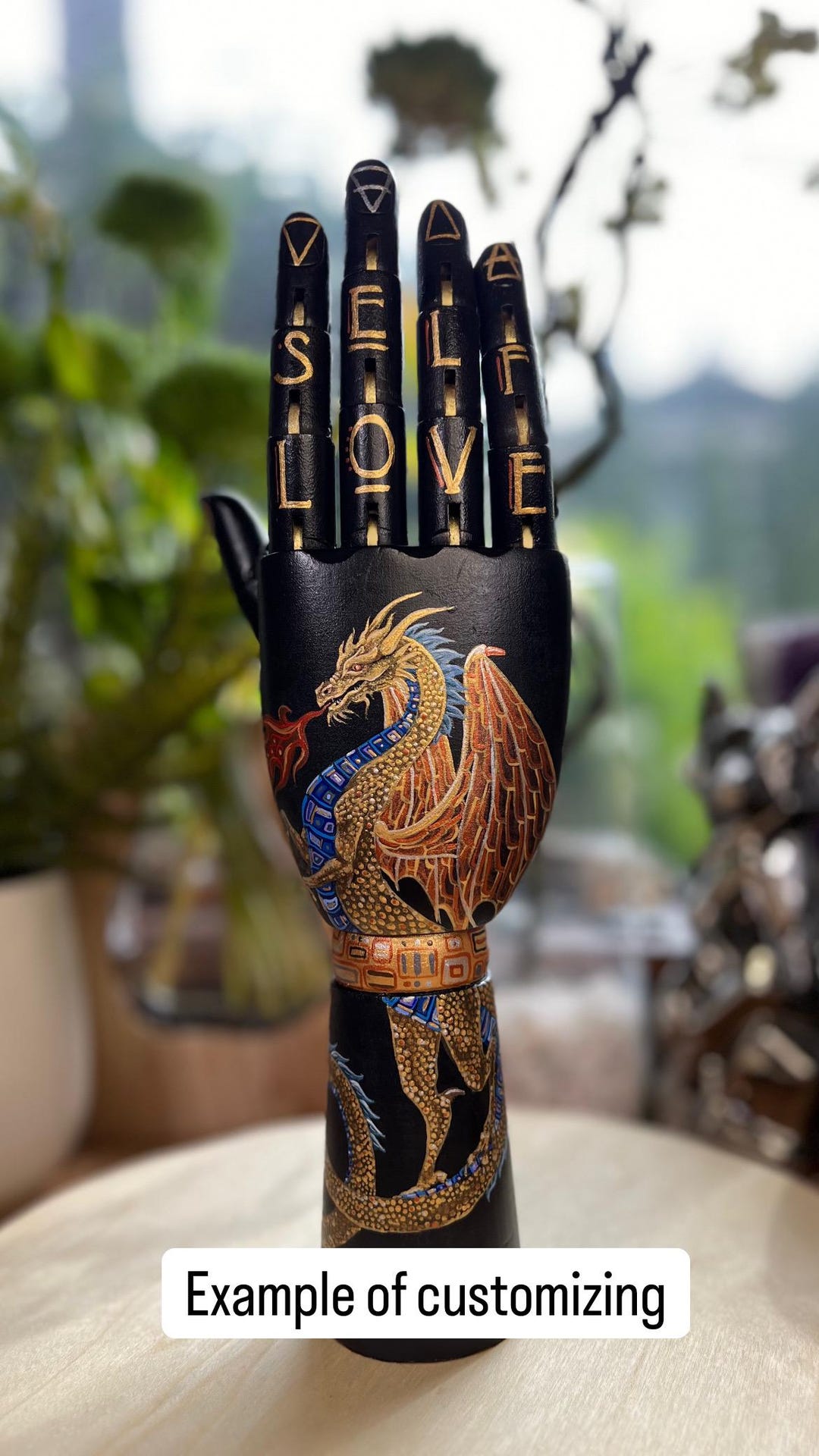 The Fortunate Hand, Zodiac, One of Kind, Wood Hand, Palmistry Art ...