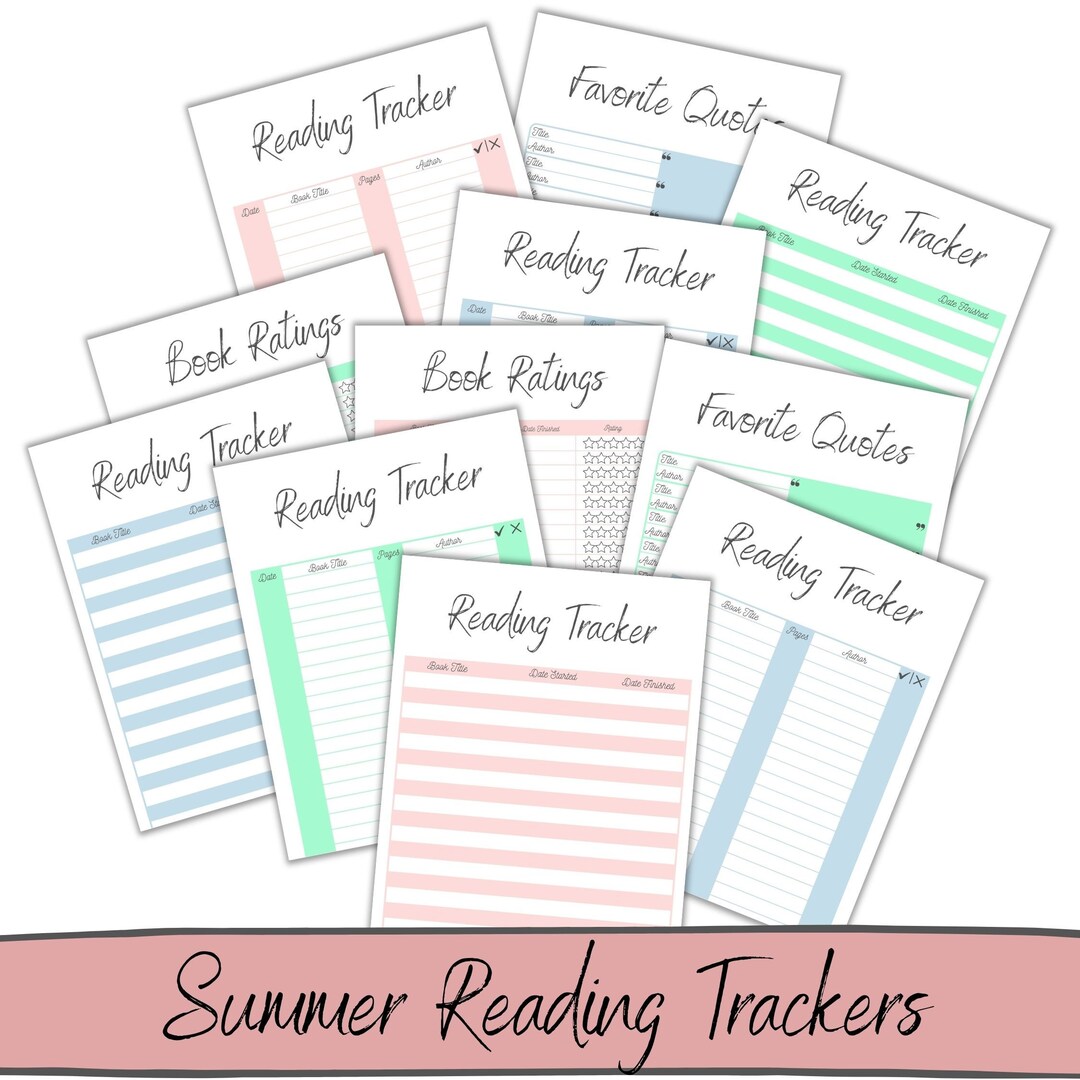 Summer Reading Tracker, Summer Reading Log, Summer Reading Challenge ...