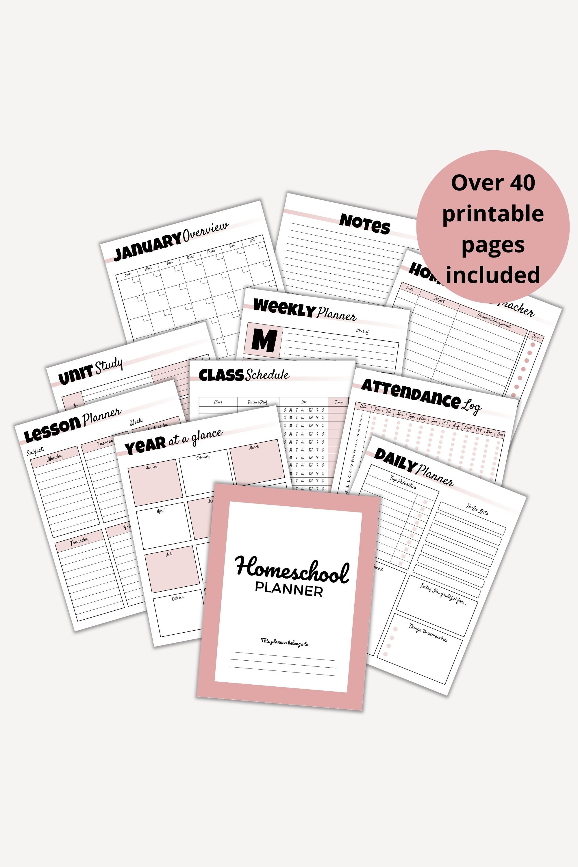 Digital Homeschool Planner, Printable Homeschool Planner, Virtual ...