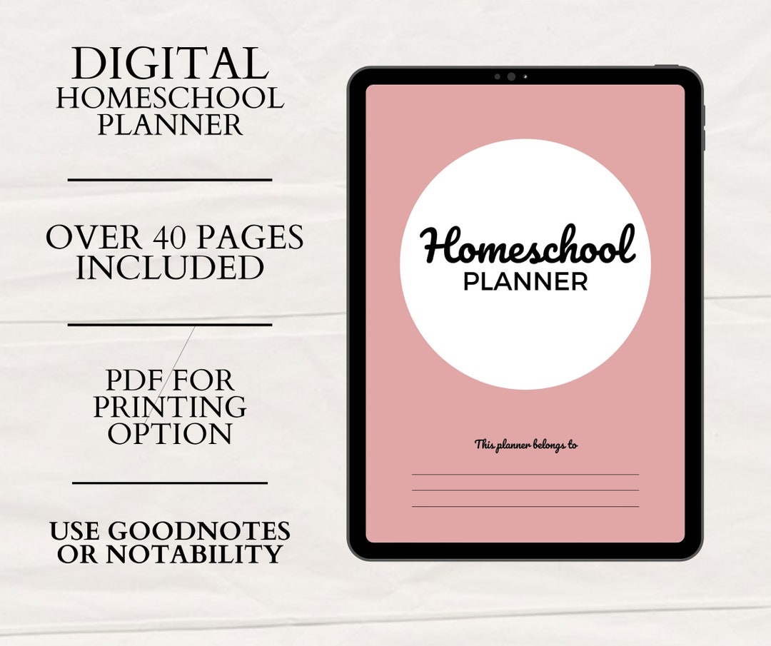 Digital Homeschool Planner, Printable Homeschool Planner, Virtual ...