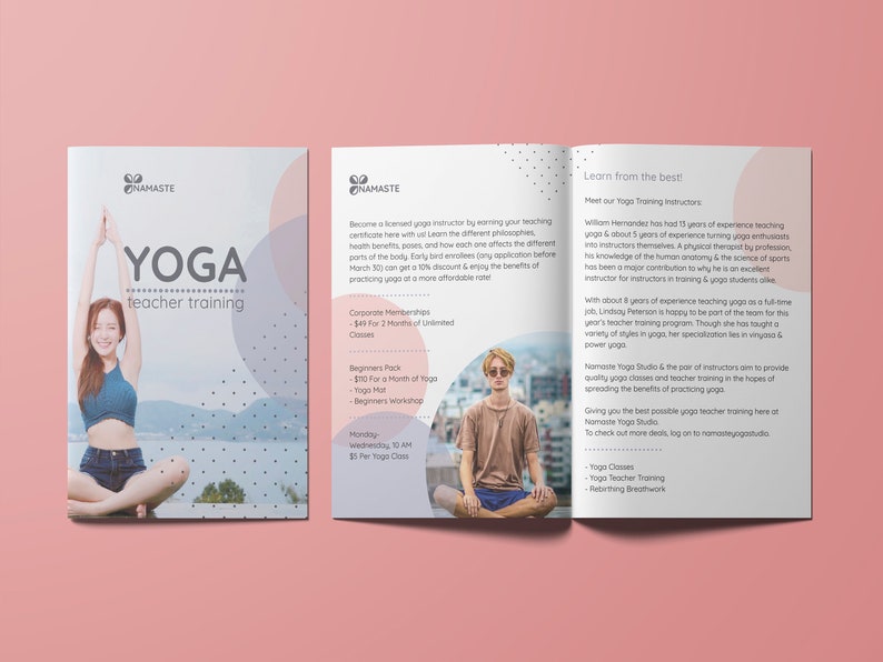 Bifold Canva Brochure Esthetician Brochure Template Etsy
