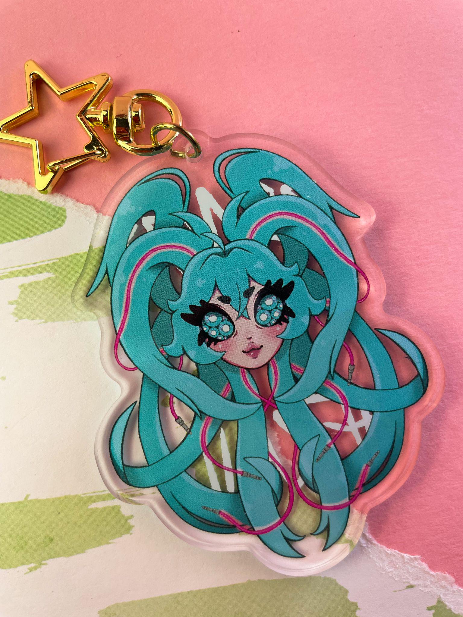 Biblically Accurate Hatsune Miku Keychain - Etsy
