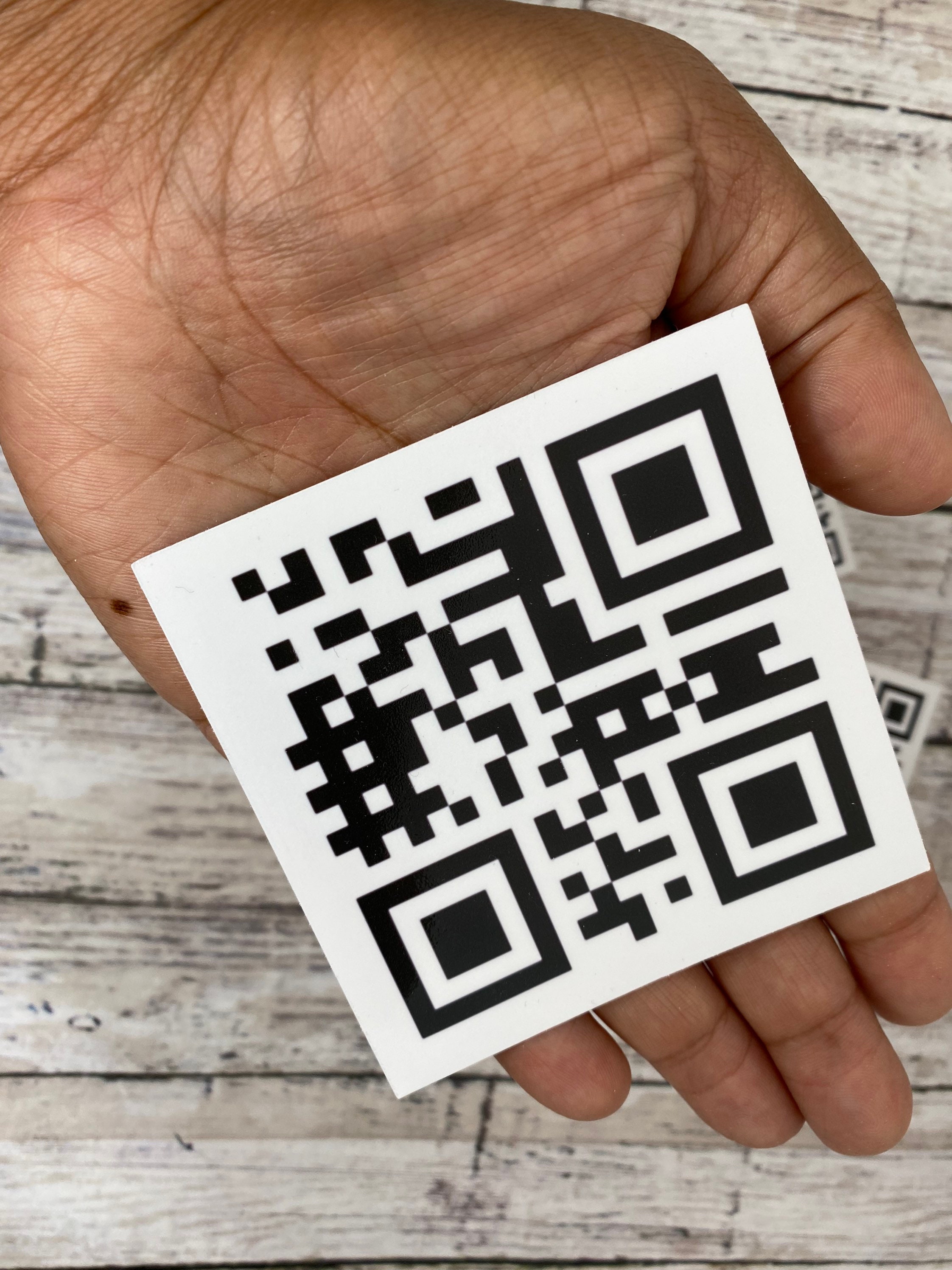 Pack of Custom personalized business stickers QR code labels | Etsy