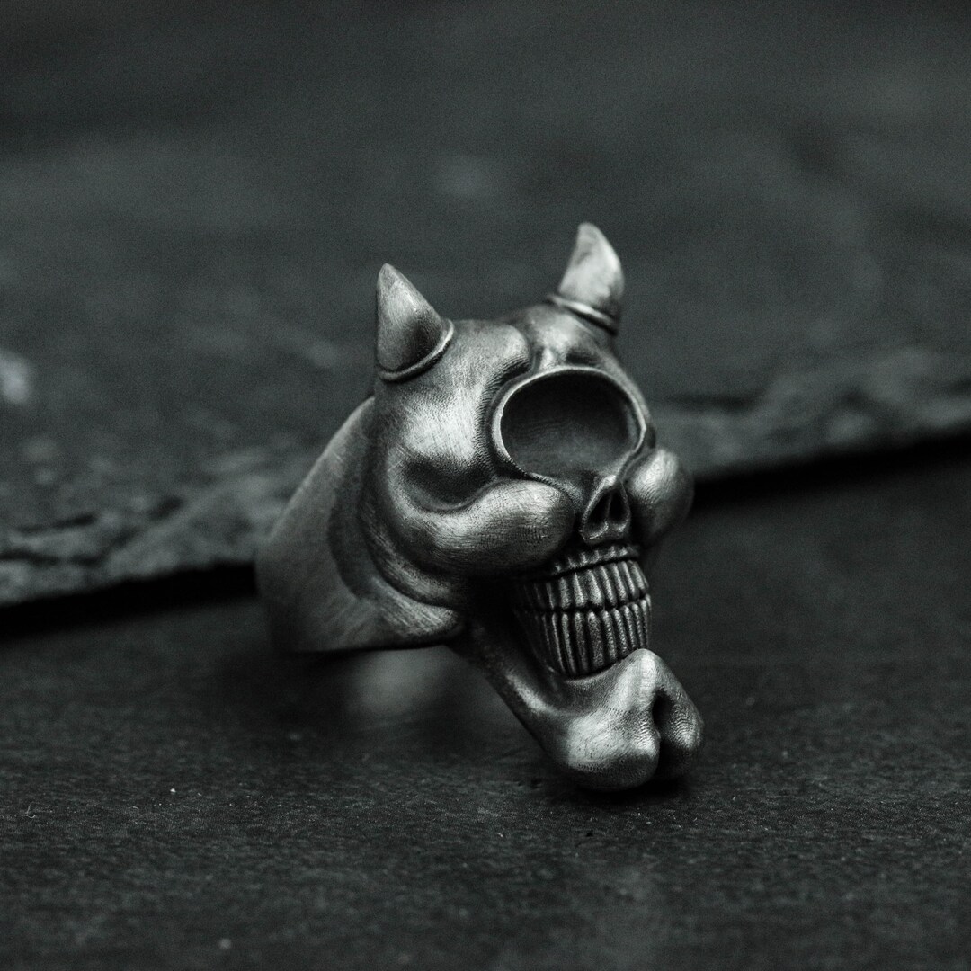 Handcrafted Sterling Silver Devil/ghost Ring: Featuring Ghost Face ...