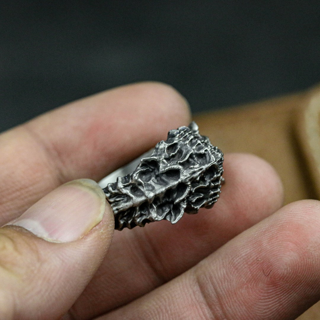 High Quality Rings for Men - Human Spine 925 Sterling Silver Ring Spine ...