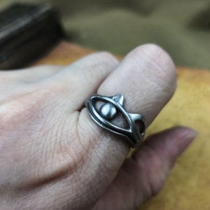 925 Silver Horus Eye Ring - Eye of Wisdom Ring - Men's Ancient Ring ...
