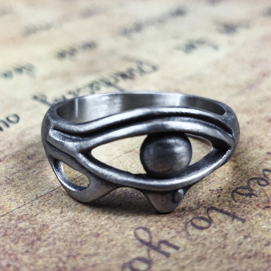 925 Silver Horus Eye Ring - Eye of Wisdom Ring - Men's Ancient Ring ...