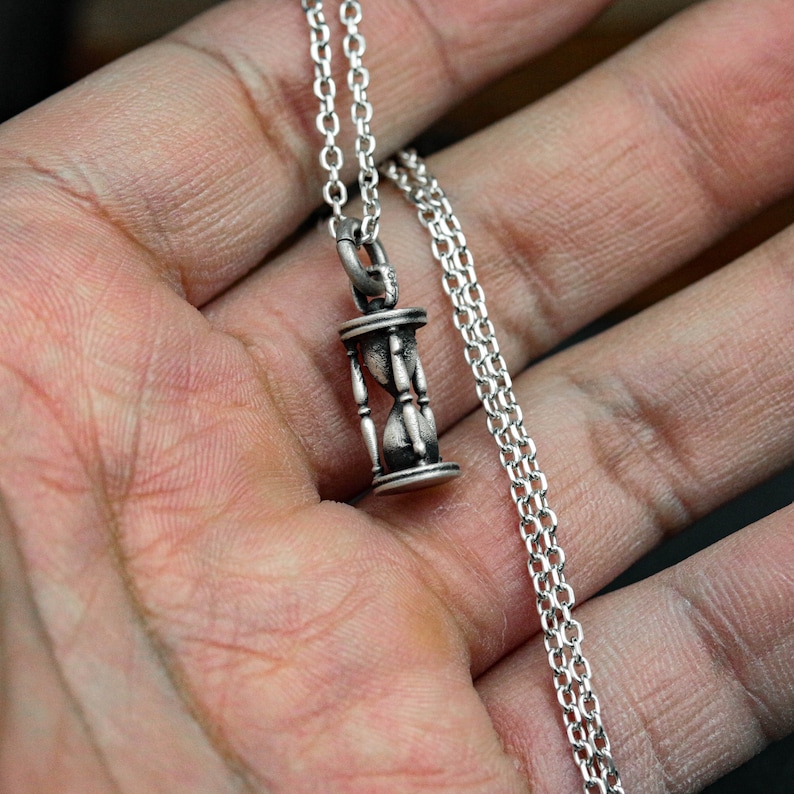 925 Silver Hourglass Pendant Hourglass Necklace Hourglass - Etsy