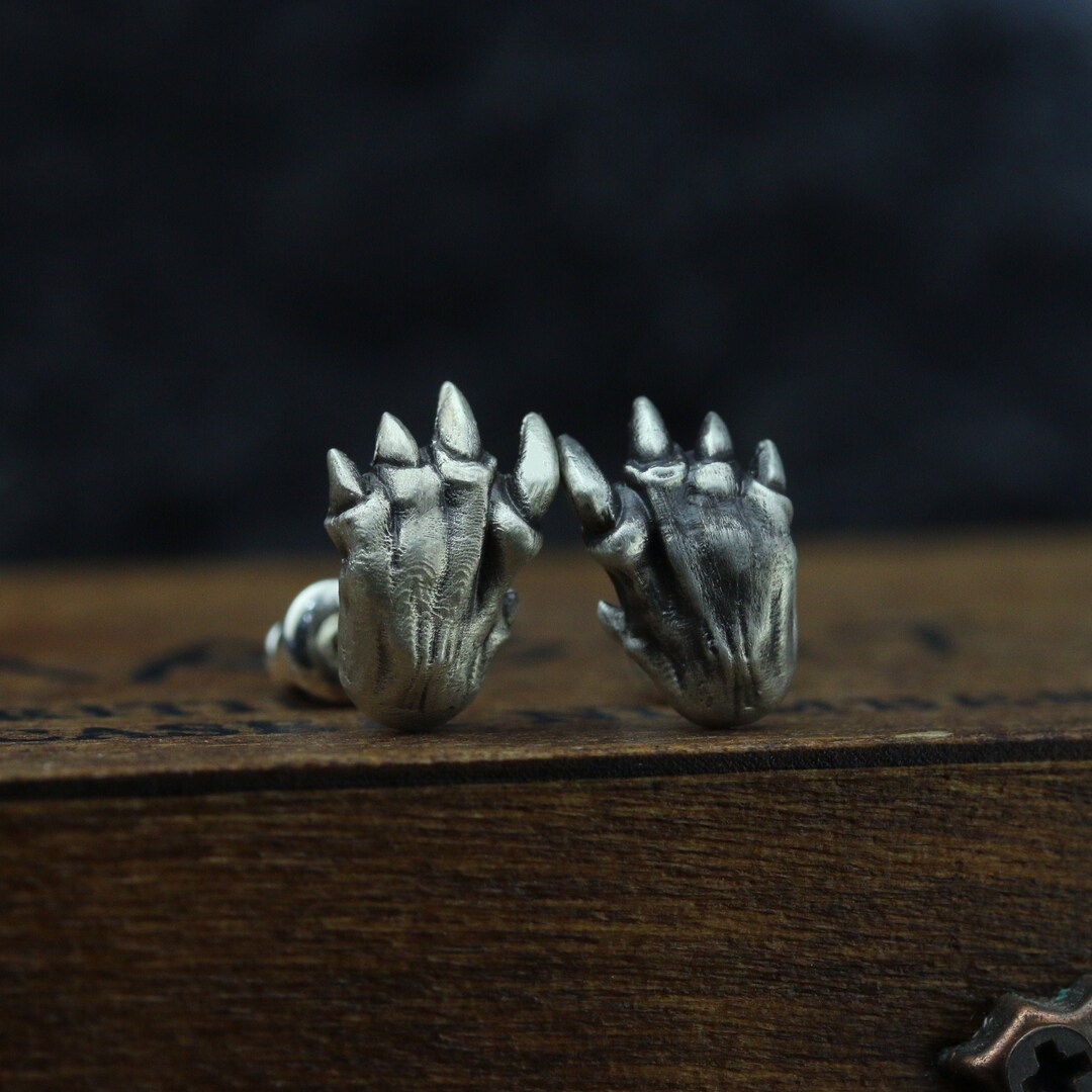 Saber Tooth Tiger Claw Earrings - Halloween Gift - Delicate Saber Tooth ...